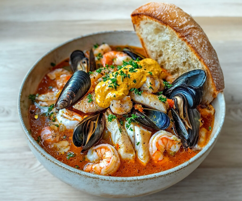 Marmite de la Mer Traditionnelle et sa Sauce Rouille Crémeuse – Cuisine