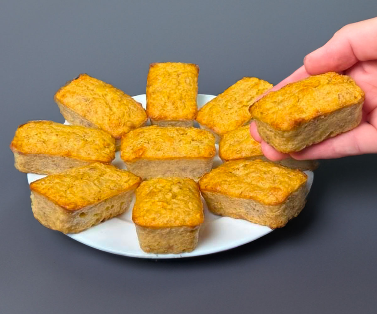Mini Gâteaux Santé aux Flocons d’Avoine et Pommes – Cuisine